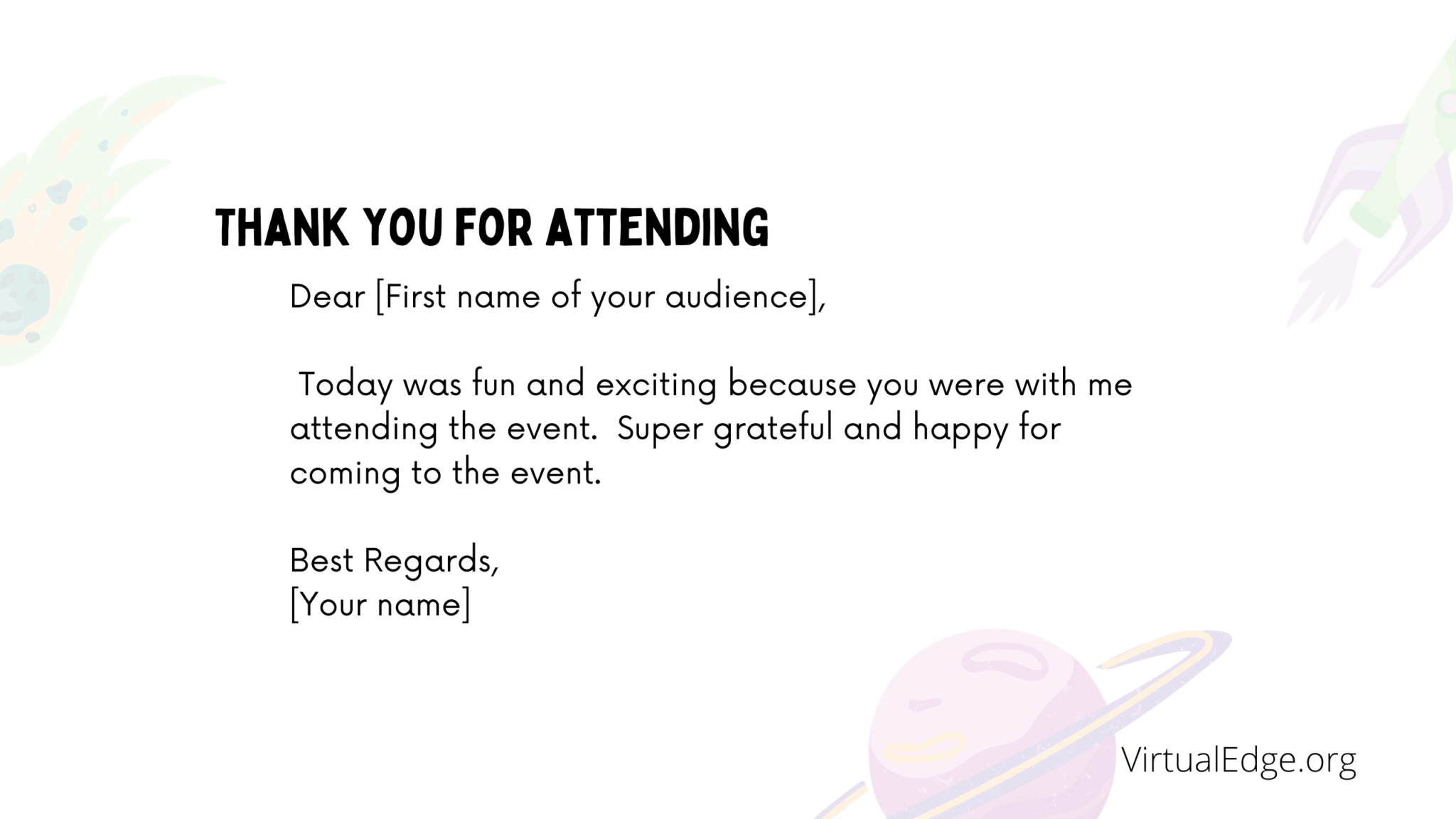 15 Best Thank you for attending letter | Virtual Edge
