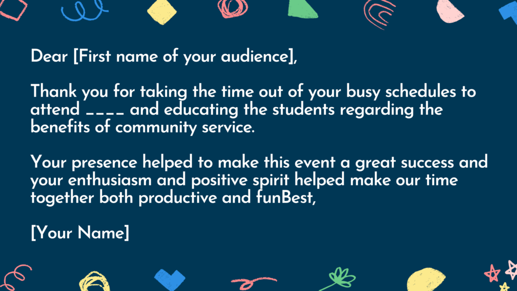 15 Best Thank you for attending letter | Virtual Edge